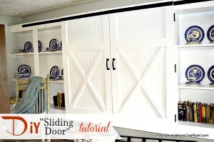 Creative DIY Sliding Doors tutorials - Four Generations One Roof Blog