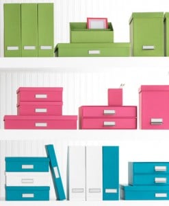 Decorative organization boxes + baskets - Four Generations One Roof