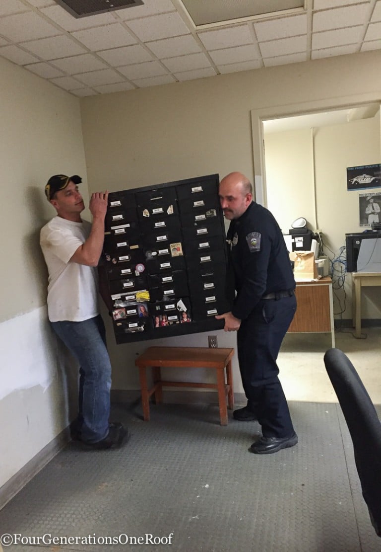 Emptying the break room {police station makeover} - Four Generations ...