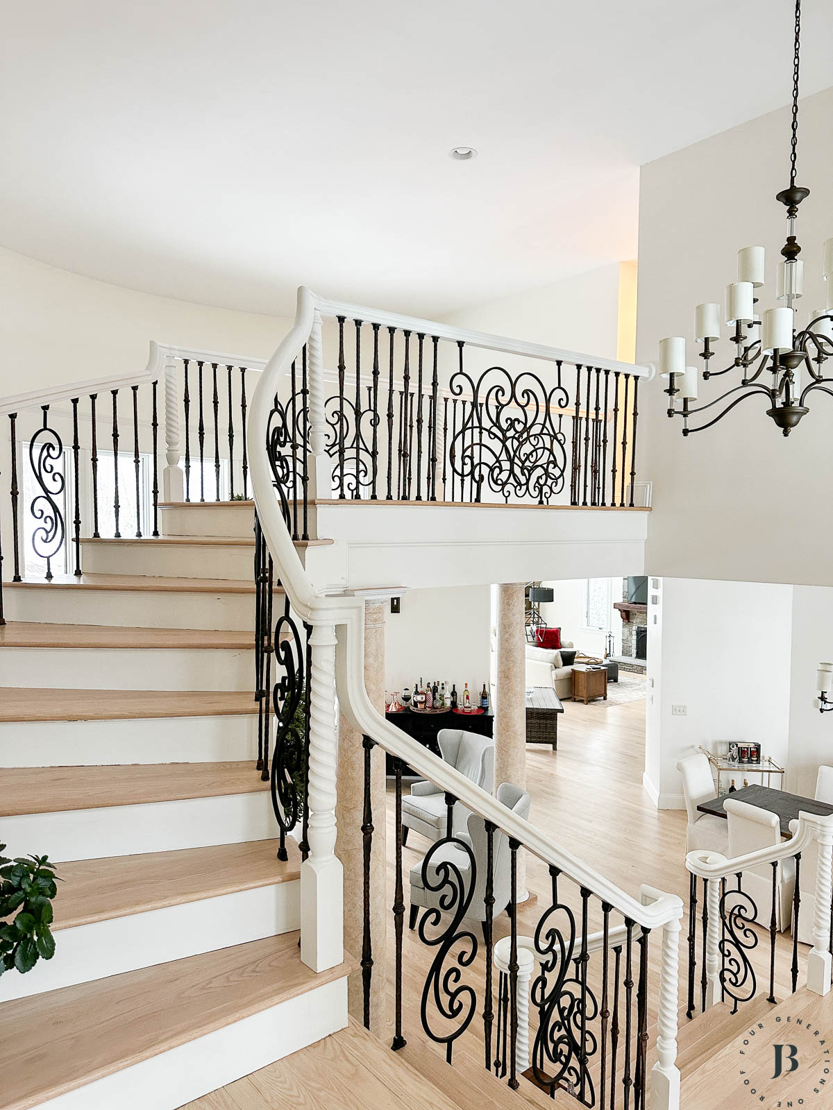 How To Prep & Paint Stair Risers | Four Generations One Roof