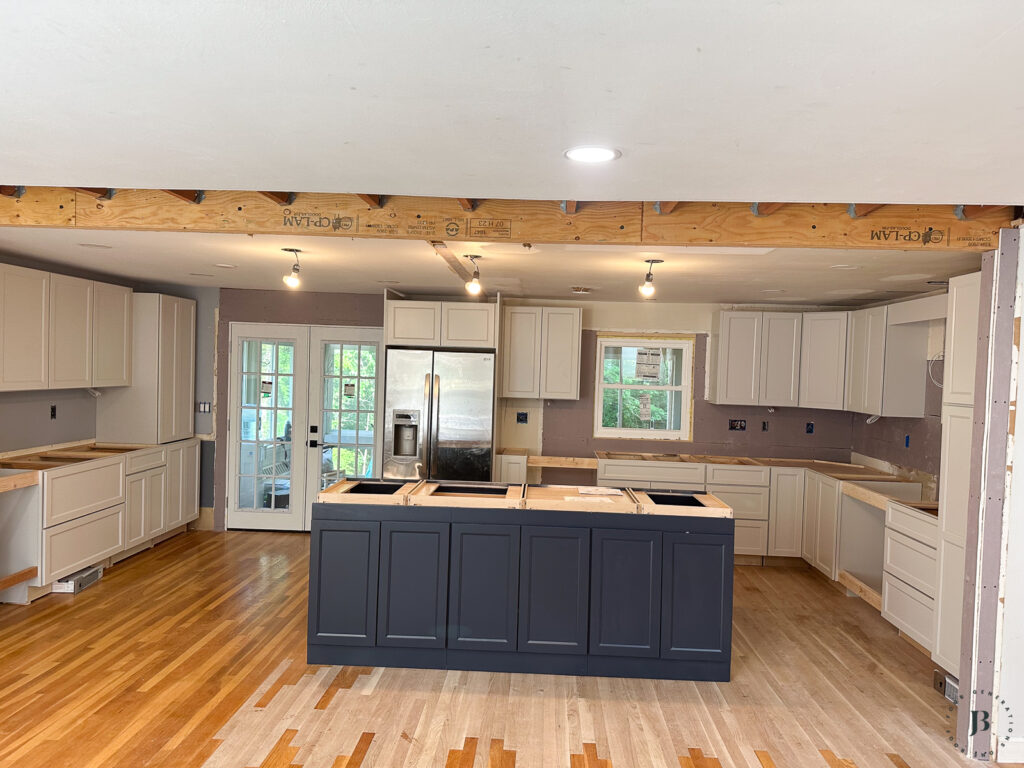 1970s Split Level Kitchen Remodel With Island