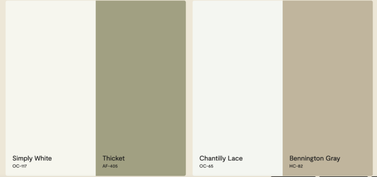 Benjamin Moore Navajo White | Four Generations One Roof